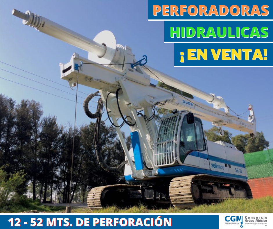 Perforadoras hidráulicas disponibles para venta | Consorcio Grúas México SA de CV